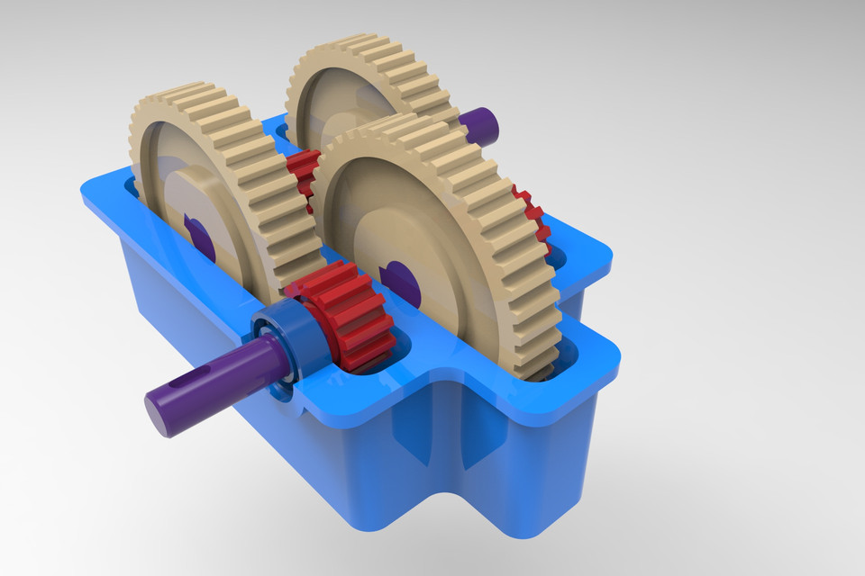 Gear Speed Reducer 3D CAD Model Library GrabCAD