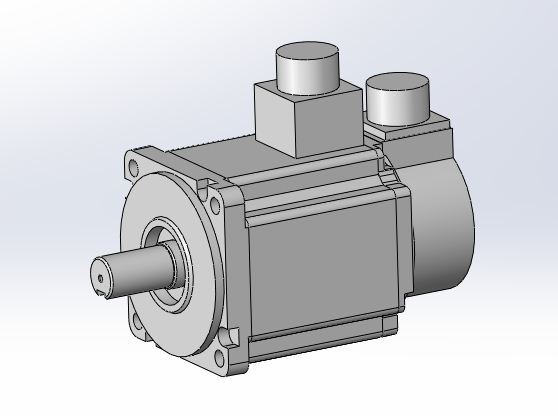 Delta Ac servo motor 1Kw - CATIA, STL, STEP / IGES, SOLIDWORKS - 3D CAD model - GrabCAD