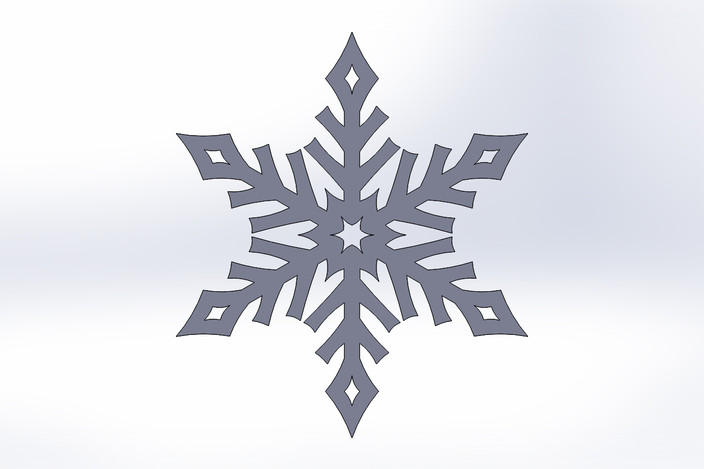Snow Flakes - AutoCAD, SOLIDWORKS - 3D CAD model - GrabCAD