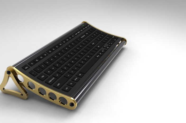 Wireless luxurious keyboard - SOLIDWORKS - 3D CAD model - GrabCAD