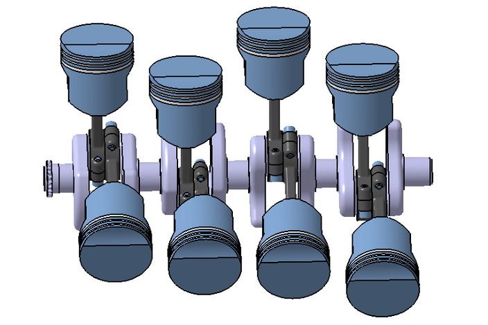 V8 engine layout - STEP / IGES - 3D CAD model - GrabCAD