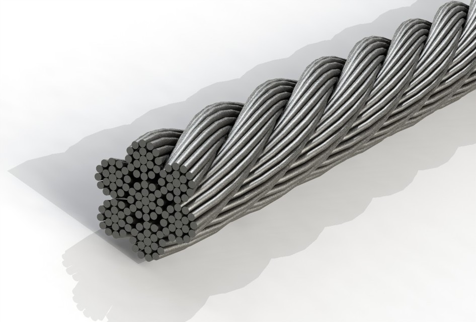 Request: A 6 strand rope | 3D CAD Model Library | GrabCAD