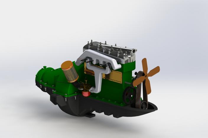 Ford Model T Engine with Transmission - Other - 3D CAD model - GrabCAD