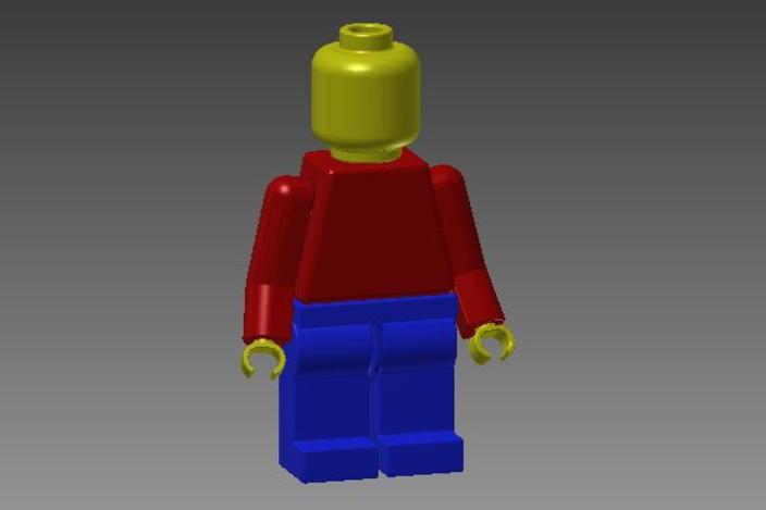 Lego-man - Autodesk Inventor, STL - 3D CAD model - GrabCAD