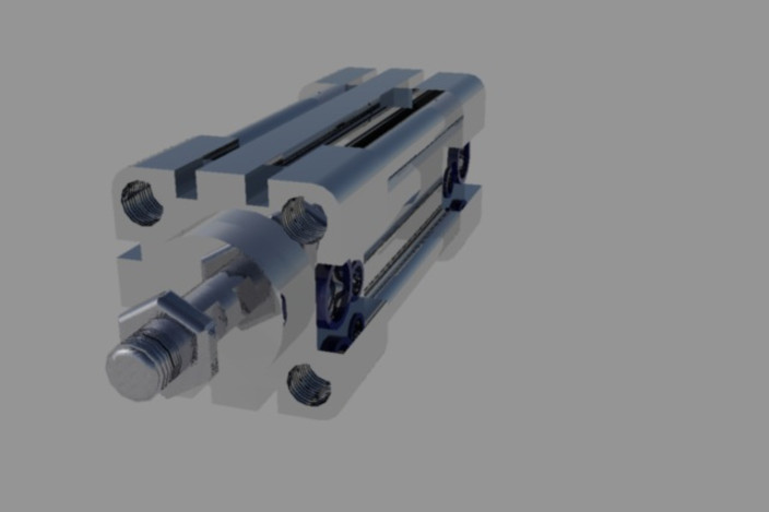 Pneumatic Cylinder - AutoCAD - 3D CAD model - GrabCAD