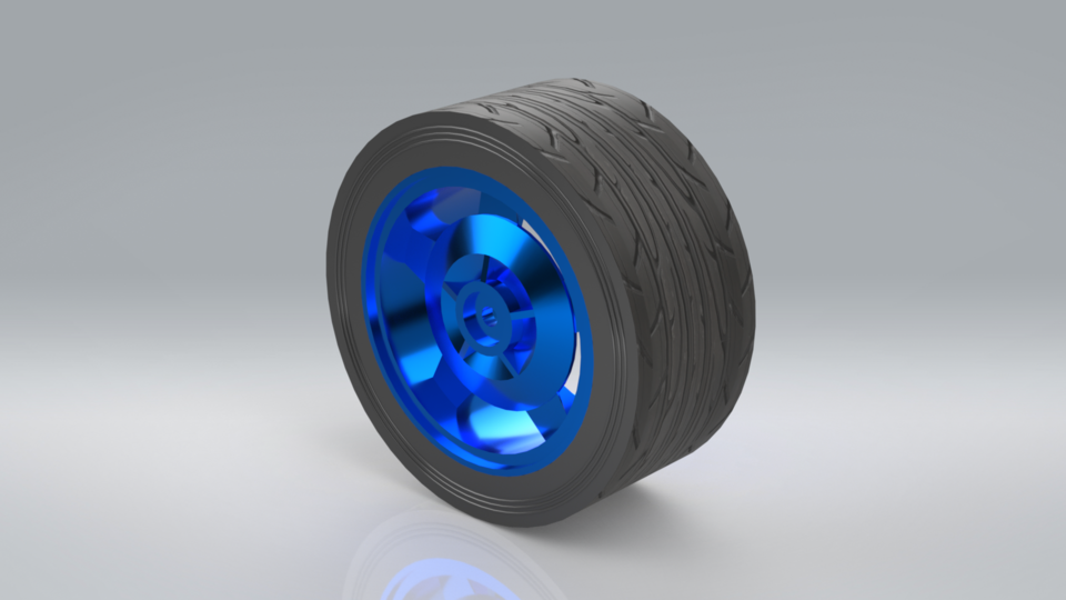 Race Car Wheel Solidworks Rendering