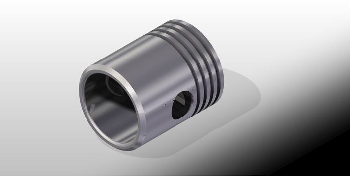 Piston Model - Solid Edge, SOLIDWORKS - 3D CAD model - GrabCAD