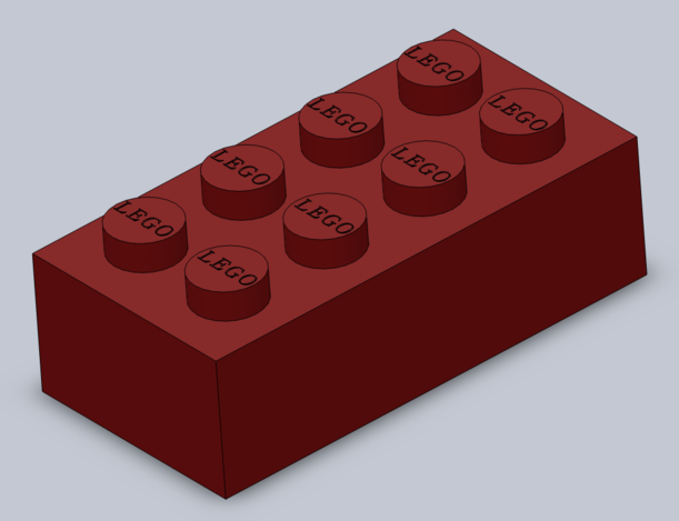 Lego Block - STL, STEP / IGES, SOLIDWORKS - 3D CAD model - GrabCAD