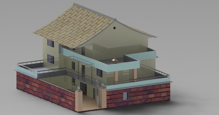 my house - STL, SOLIDWORKS - 3D CAD model - GrabCAD