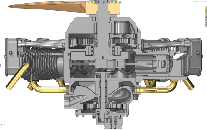 Solidworks - olsryd 9 cylinder radial engine - Other - 3D CAD model ...
