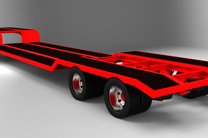 Semi-trailer with two axles - - 3D CAD model - GrabCAD
