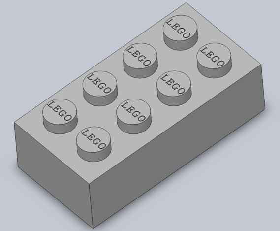 Lego Block - STL, STEP / IGES, SOLIDWORKS - 3D CAD model - GrabCAD