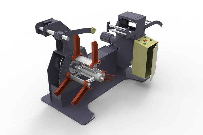Decoiler machine V2 - STEP / IGES - 3D CAD model - GrabCAD