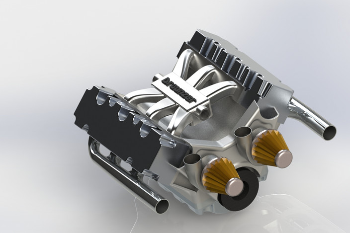 reciprocating IC engine - SOLIDWORKS - 3D CAD model - GrabCAD