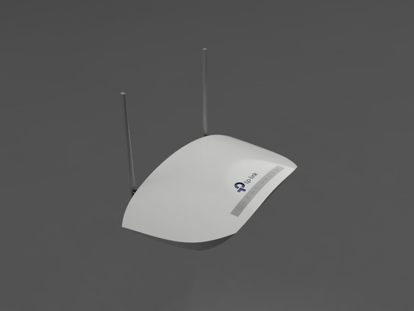 TP Link Modem Router (300Mbps Wireless N ADSL2+) | 3D CAD Model Library ...
