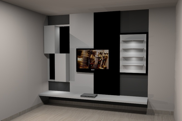 Black & White Lcd Unit - SketchUp - 3D CAD model - GrabCAD