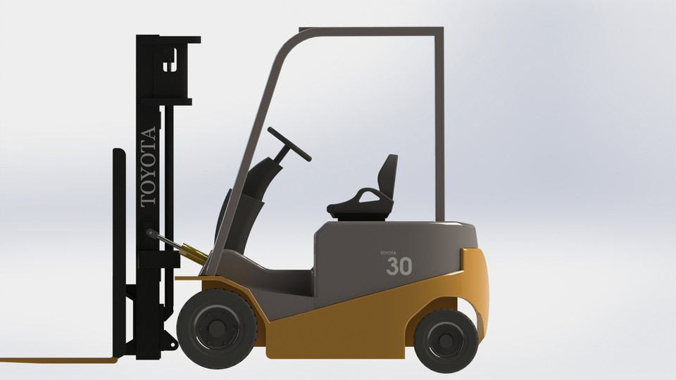 electrical forklift | 3D CAD Model Library | GrabCAD