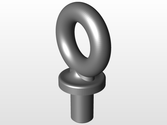 Lifting Eye Bolt - Design Fundamentals | 3D CAD Model Library | GrabCAD