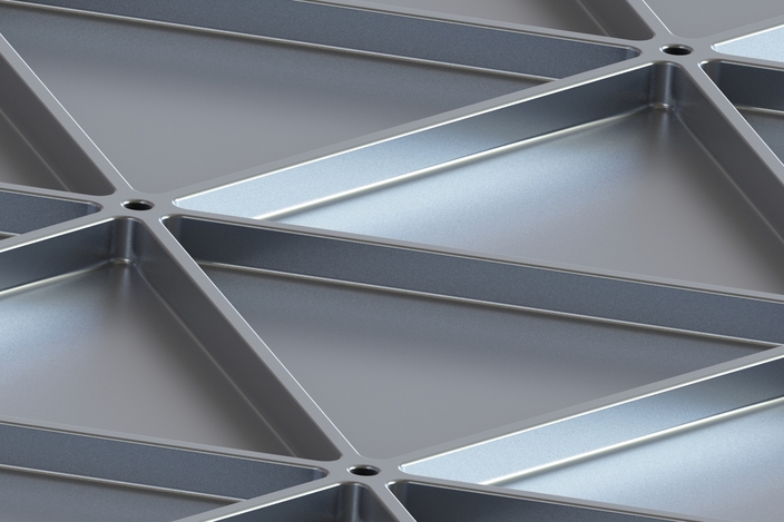 Aluminum IsoGrid - STEP / IGES, SOLIDWORKS - 3D CAD model - GrabCAD