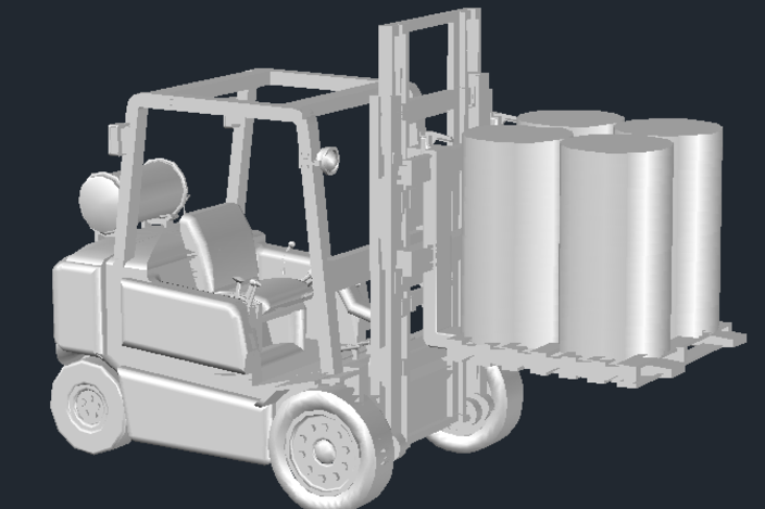Forklift 2 - AutoCAD - 3D CAD model - GrabCAD