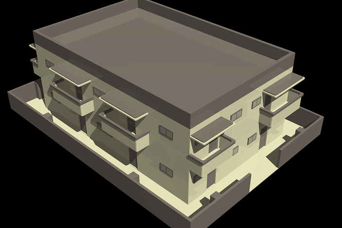 3D Building Created By CAD VBA COding - AutoCAD - 3D CAD model - GrabCAD