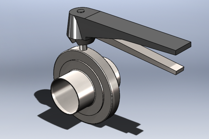 butterfly valve - STEP / IGES, SOLIDWORKS - 3D CAD model - GrabCAD