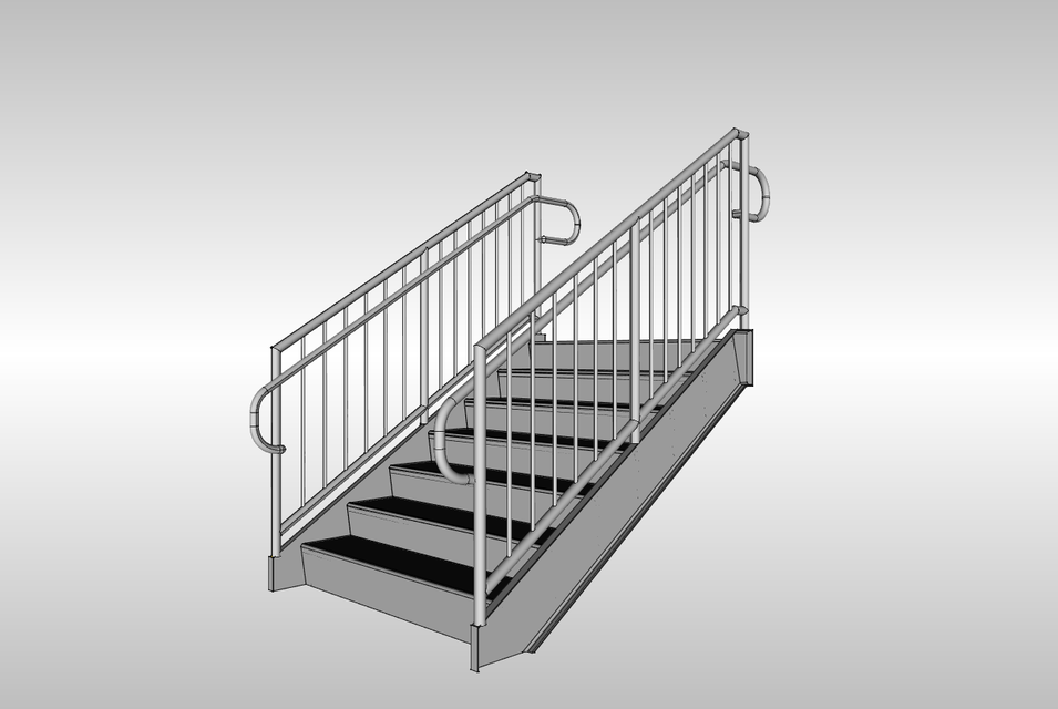 Metal Pan Stairs Steel