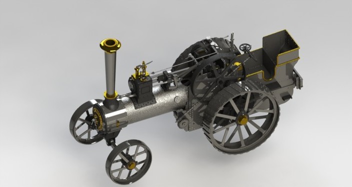 The complete Burrell 4" traction engine - - 3D CAD model - GrabCAD