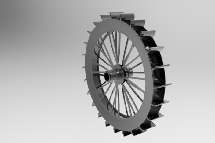 Water Turbine (simplify) - AutoCAD, Autodesk Inventor, STL, STEP / IGES ...