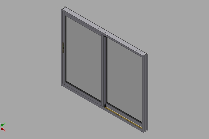 2 Leaf Sliding Window - Autodesk Inventor - 3D CAD model - GrabCAD