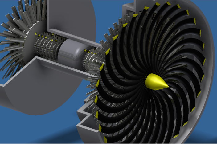 Jet Engine Display - Autodesk Inventor, Other - 3D CAD model - GrabCAD