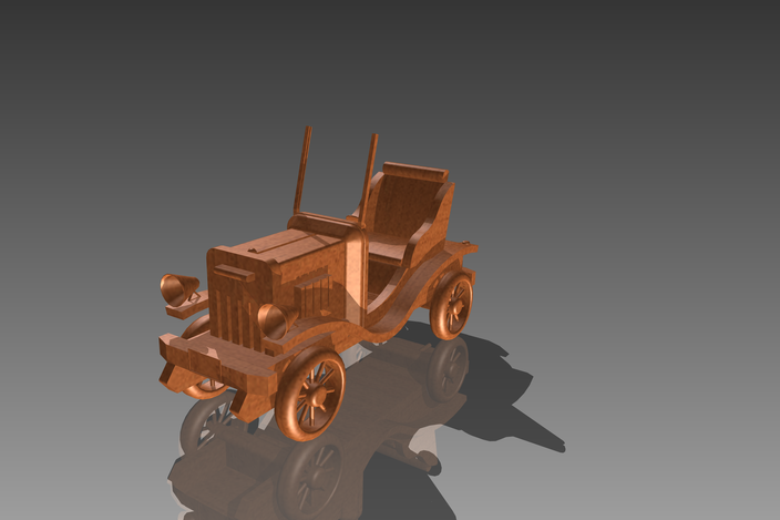old car model (wooden toy)