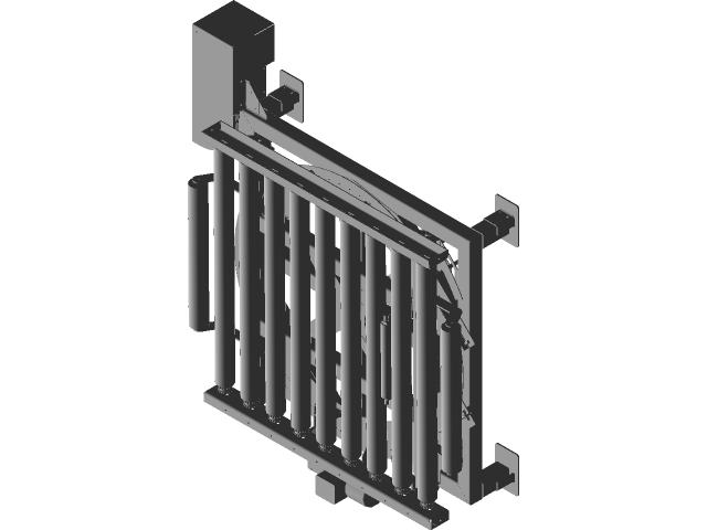 roller conveyor - rotating | 3D CAD Model Library | GrabCAD