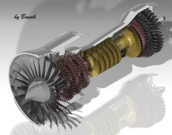 Jet engine - STEP / IGES - 3D CAD model - GrabCAD