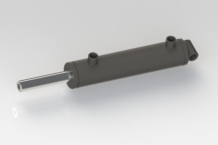 Hydraulic Cylinder - STEP / IGES - 3D CAD model - GrabCAD