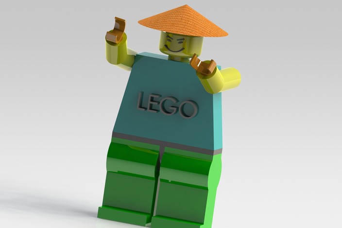 LEGO: chapéu de chinês / Chinese hat - SOLIDWORKS - 3D CAD model - GrabCAD