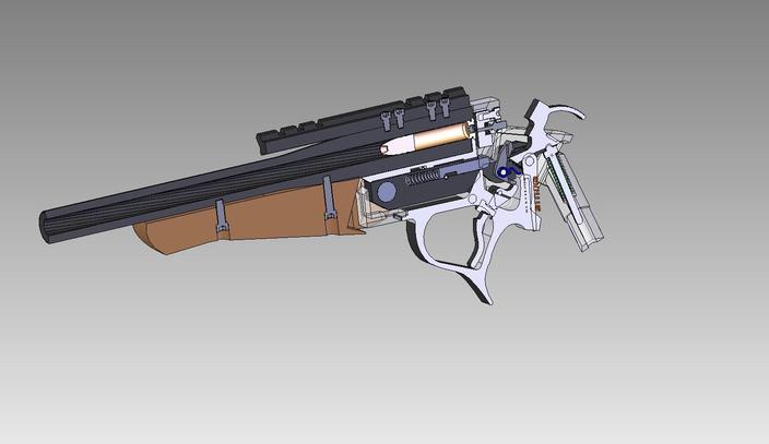 Thompson Center Encore Pistol - STEP / IGES - 3D CAD model - GrabCAD