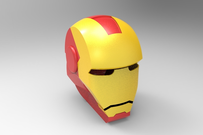 Iron man head piece - SOLIDWORKS - 3D CAD model - GrabCAD