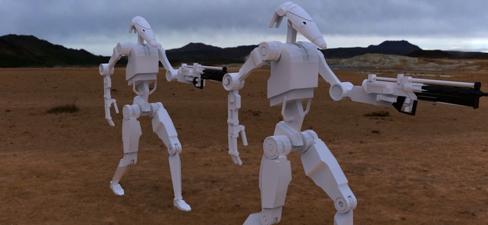 Star Wars Battle Droid - STL - 3D CAD model - GrabCAD
