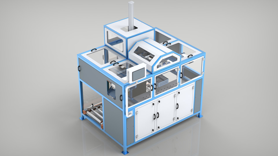 Auto case packer machine | 3D CAD Model Library | GrabCAD