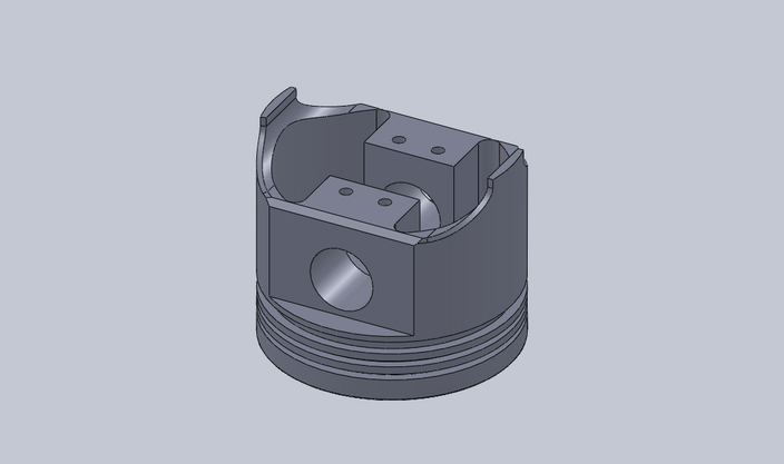 Engine piston - STL, SOLIDWORKS - 3D CAD model - GrabCAD