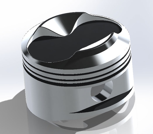 HTCC piston - Harley Twin Cam - AutoCAD, Autodesk 3ds Max, Rhino, STEP ...