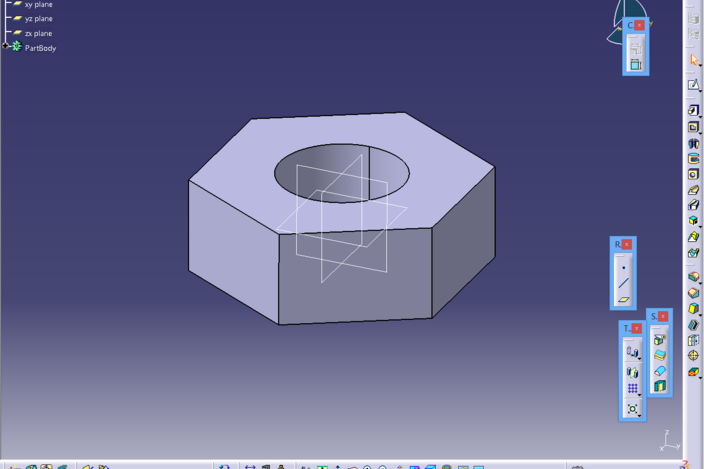 Tutorial-to create a hexagonal nut with a fillet on the top & bottom of ...