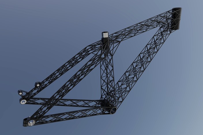 Truss Bicycle Frame - AutoCAD - 3D CAD model - GrabCAD