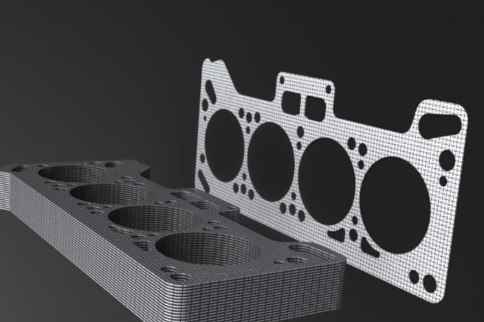 Mitsubishi 4G13/4G15 4 cylinders engine head gasket - AutoCAD, CATIA ...