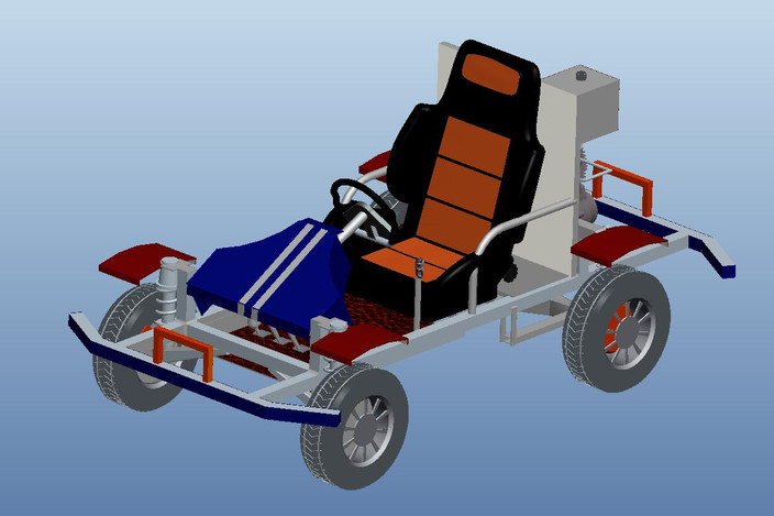 go kart 2 - Pro/Engineer Wildfire, PTC Creo Elements, STL, STEP / IGES ...