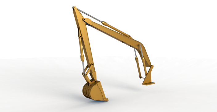 excavator arm - AutoCAD, STL, STEP / IGES, SOLIDWORKS - 3D CAD model - GrabCAD