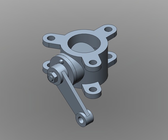 Butterfly Valve - Autodesk Inventor - 3D CAD model - GrabCAD