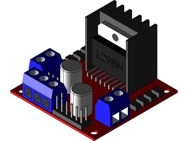 L298N module | 3D CAD Model Library | GrabCAD