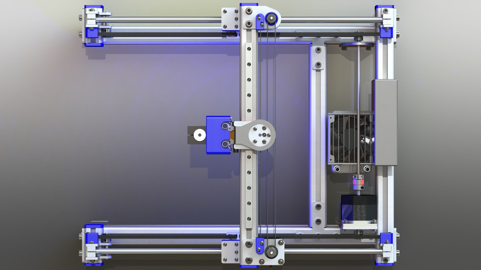 Laser engraver frame | 3D CAD Model Library | GrabCAD